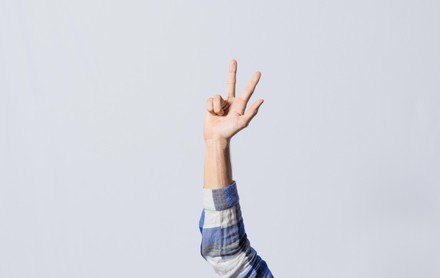 Number Three Sign Language Deaf Dumb Editorial Stock Photo - Stock ...