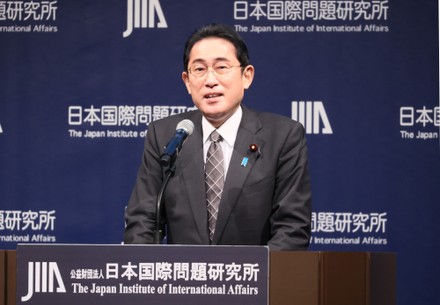 Japanese Prime Minister Fumio Kishida Delivers Editorial Stock Photo ...
