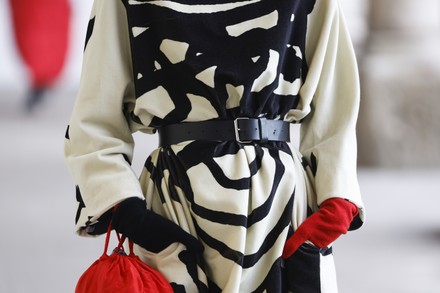Model On Catwalk Belt Detail Editorial Stock Photo - Stock Image ...