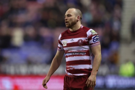 Cade Cust Wigan Warriors Celebrates Scoring Editorial Stock Photo ...