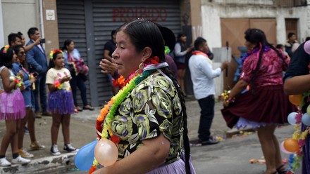 Bolivians Revelers Dancing During Annual Street Editorial Stock Photo ...