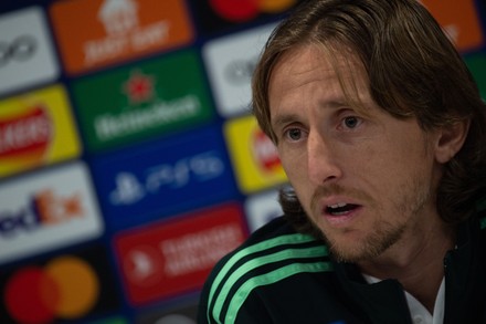 Real Madrids Luka Modric Attends Press Editorial Stock Photo - Stock ...