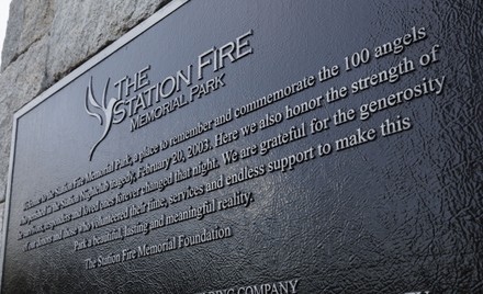 Plaque Entrance Station Fire Memorial Park Editorial Stock Photo ...