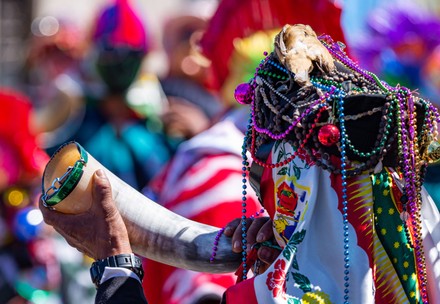 Indigenous Man Poses While Wearing Colorful Editorial Stock Photo ...