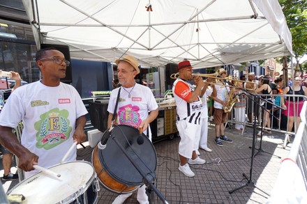 Revelers Dancing During Annual Street Block Editorial Stock Photo ...