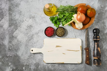 Fresh Vegetables Spice Seasonings Top View Editorial Stock Photo ...