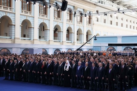 People Gather Russian President Vladimir Putin Editorial Stock Photo ...
