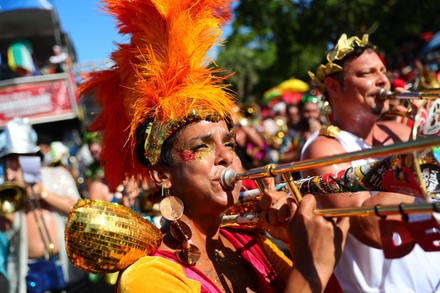 Members Orquestra Voadora Comparsa Participate During Editorial Stock ...