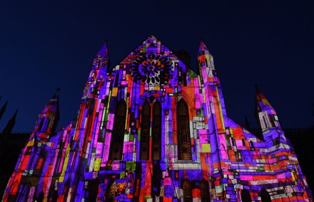 Colour Light Immersive Projection Experience Whole Editorial Stock ...