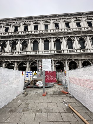 Venice Invaded By Construction Venice Construction Editorial Stock ...
