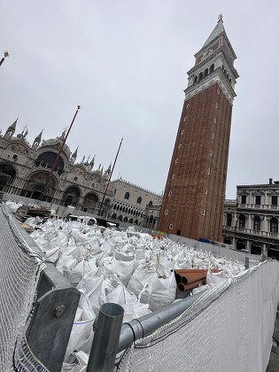 Venice Invaded By Construction Venice Construction Editorial Stock ...