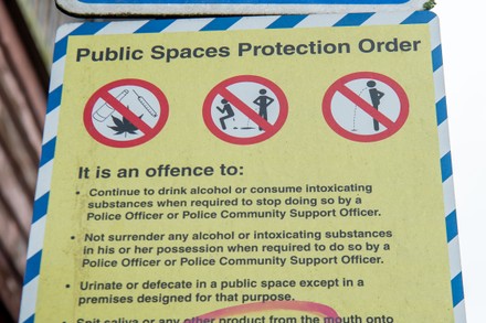 Public Spaces Protection Order Sign Chalvey Editorial Stock Photo ...