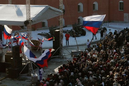 People Attend Rallyconcert Glory Defenders Fatherland Editorial Stock ...