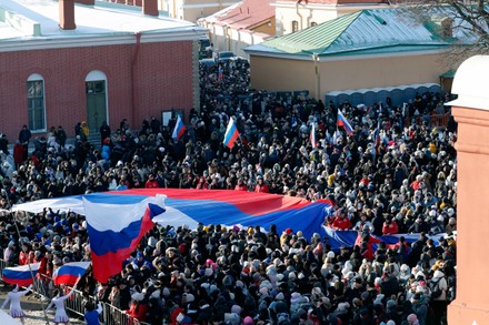 People Attend Rallyconcert Glory Defenders Fatherland Editorial Stock ...