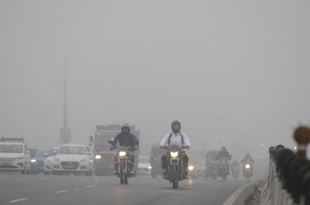 Vehicles Move Slowly Amid Low Visibility Editorial Stock Photo - Stock ...