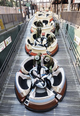 Workers Clean Boats Amazon Rainforestthemed Ride Editorial Stock Photo ...