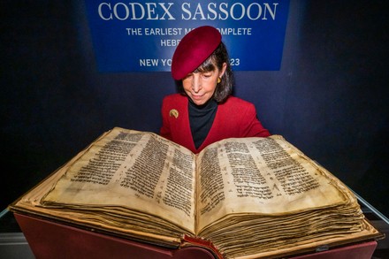Sothebys Unveils Codex Sassoon Earliest Most Editorial Stock Photo ...