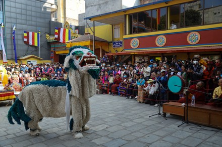 Masked Deity Perform Cham Dance Sherpa Editorial Stock Photo - Stock ...