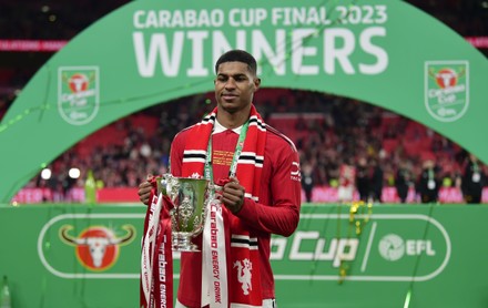 Marcus Rashford Manchester United Poses Efl Editorial Stock Photo ...