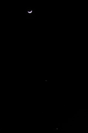 General View Moon Venus Jupiter Conjugate Editorial Stock Photo - Stock Image | Shutterstock