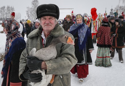 Russian Man Carry Goose After Goose Editorial Stock Photo - Stock Image ...