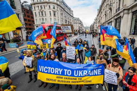 Counter Protest By Ukraine Solidarity Movement Editorial Stock Photo ...