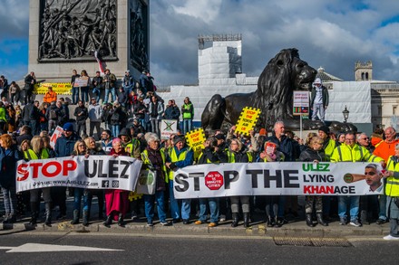 Stop Ulez Protest Trafalgar Square Protesters Editorial Stock Photo ...
