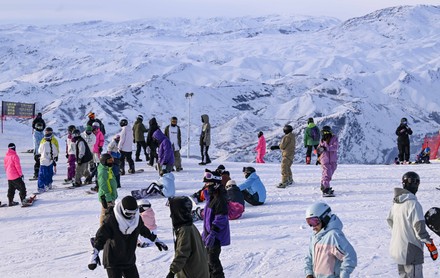 People Enjoy Themselves Ski Resort Altay Editorial Stock Photo - Stock ...