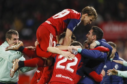 Osasunas Players Celebrate 12 Goal During Editorial Stock Photo - Stock ...