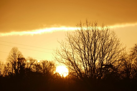 Days Sun Rises On Cold Morning Editorial Stock Photo - Stock Image ...