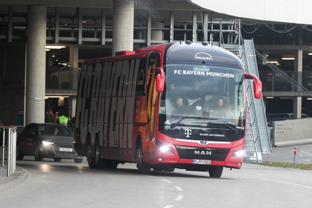 Fc Bayern Munich Team Bus Arrives Editorial Stock Photo - Stock Image ...