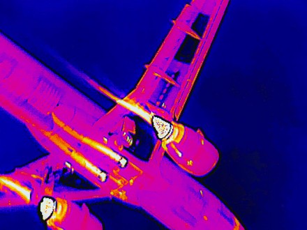 Aircraft On Approach Thermal Image Thermography Editorial Stock Photo ...