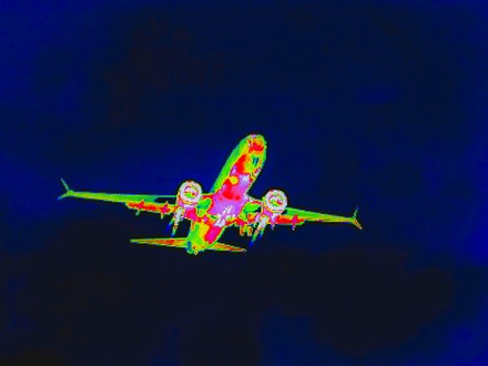 Aircraft On Approach Thermal Image Thermography Editorial Stock Photo ...