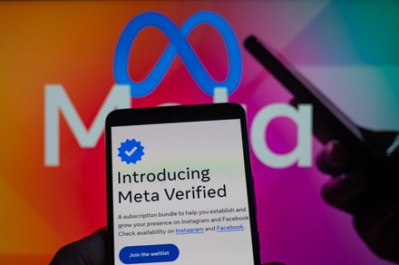 Meta Verified Displayed On Mobile Meta Editorial Stock Photo - Stock ...