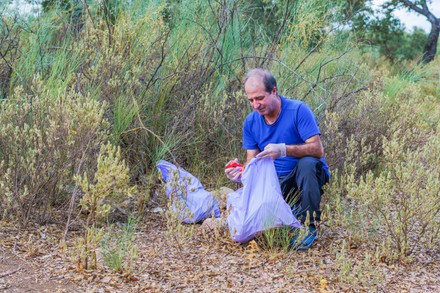 Environmentalist Man Garbage Bags Picking Garbage Editorial Stock Photo ...