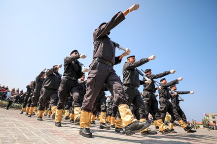 Members Palestinian Security Forces Perform Manoeuvres Editorial Stock ...