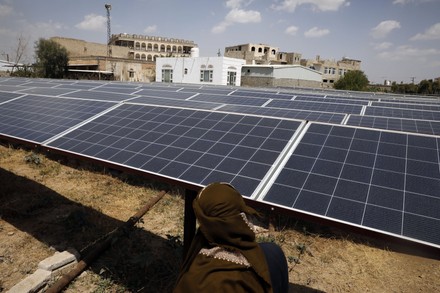 Yemeni Passes Array Photovoltaic Panels Installed Editorial Stock Photo ...