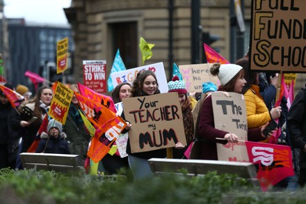 Education Workers Placards Attend Save Our Editorial Stock Photo ...
