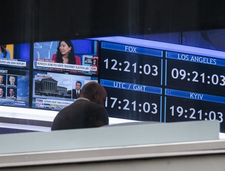 Screens Office Inside Fox News Headquarters Editorial Stock Photo ...