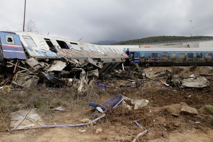 Destroyed Train Wreckege After Collision Near Editorial Stock Photo ...