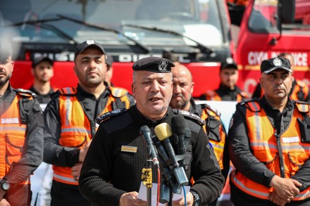 Palestinian Members Civil Defense Take Part Editorial Stock Photo ...
