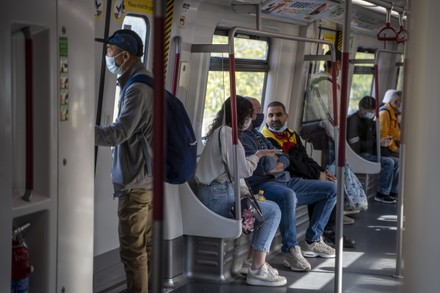 Commuters Riding On Mtr On March Editorial Stock Photo - Stock Image ...