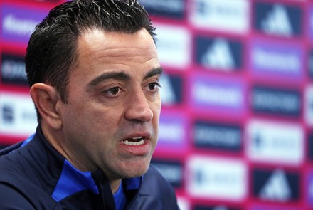 Xavi Hernandez Attending Press Conference Prior Editorial Stock Photo ...