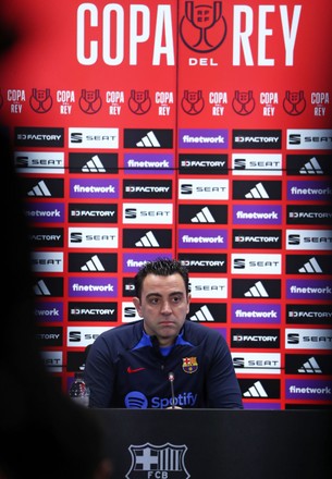 Xavi Hernandez Attending Press Conference Prior Editorial Stock Photo ...