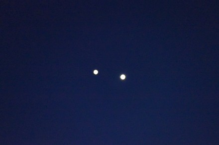 Conjunction Planets Venus Jupiter Conjunction When Editorial Stock ...