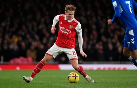 Arsenal Captain Martin Odegaard Action During Editorial Stock Photo ...