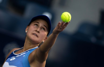 Russian Tennis Player Kamilla Rakhimova Action Editorial Stock Photo ...