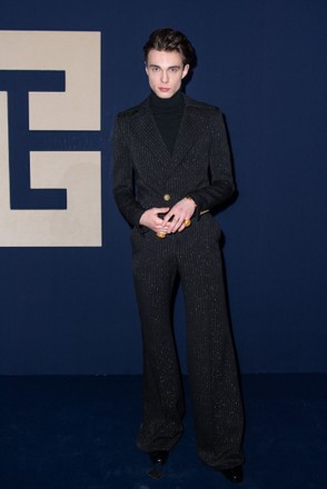 Jeremy Pope Attending Balmain Womenswear Fall Editorial Stock Photo ...