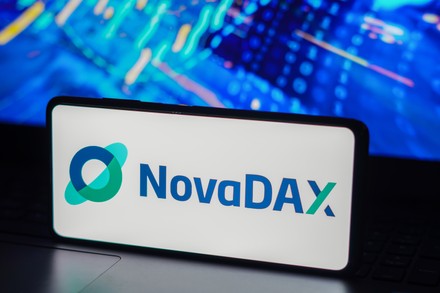 This Photo Illustration Novadax Logo Seen Editorial Stock Photo - Stock ...