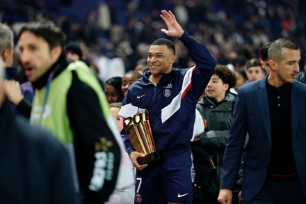 Kylian Mbappe Psg Receives Trophy After Editorial Stock Photo - Stock ...